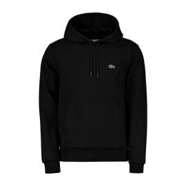 LACOSTE - FELPA CON CAPPUCCIO LOGO - 046184701_031 - NERO - Felpe ...